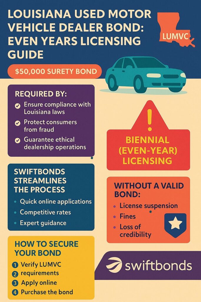 Louisiana Car Dealer Bond: Swift, Easy, Reliable Bonds